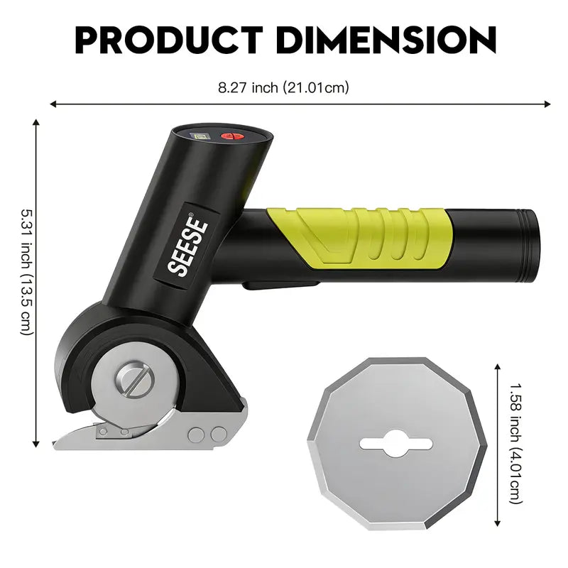 Cordless Electric Scissors for Fabric, Leather & Crafts, Easy Cutting ...